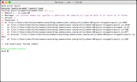 Evaluar código con qUnit y Grunt | eamexicano